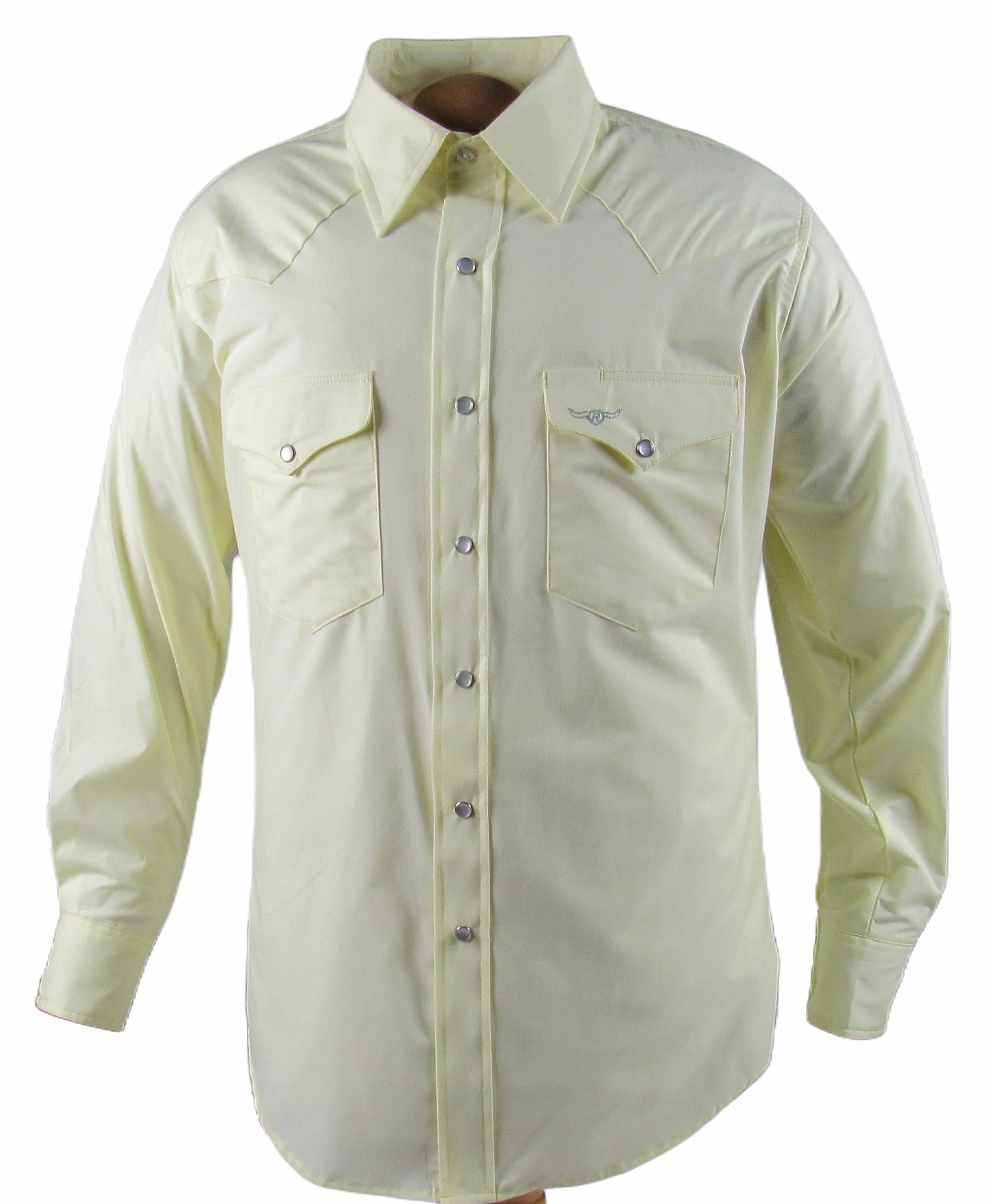 Flying R Ranchwear - Western Solid - Pale Yellow - Long Sleeve Snaps ...
